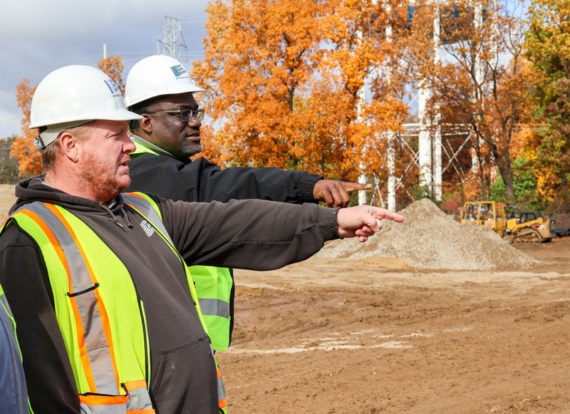 Brick walls going up at new elementary schools | Portage Public Schools